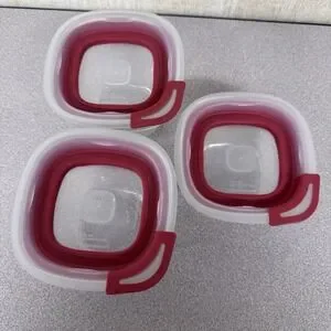 Rubbermaid | Kitchen | 3 Rubbermaid 5 Cup 7n61 Glass Food Storage ...